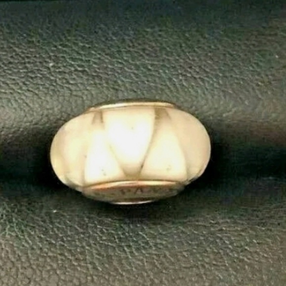 Pandora | Jewelry | Pandora White Looking Glass Triangle Murano Glass ...
